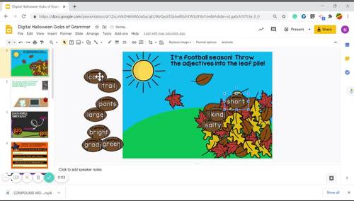 Digital Halloween Grammar Google Slides Distance Learning | TPT