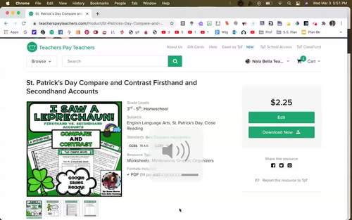 St. Patrick's Day Compare and Contrast Firsthand and Secondhand Accounts