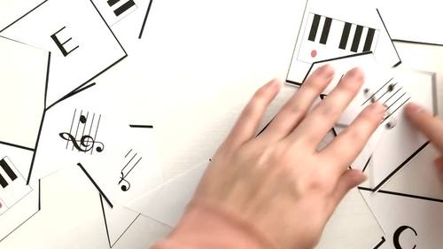 Piano Puzzle Pieces Matching Game for Music Centers by Becca's Music Room