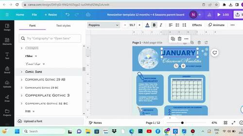 Monthly Classroom Newsletter Editable Template Bundle Monthly School News