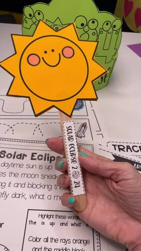 Solar Eclipse 2024 Kindergarten Activities, Crown, Worksheets, Tracing ...