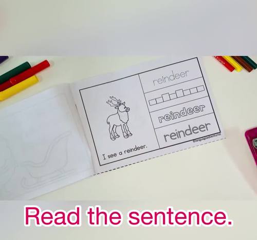 Christmas Sight Word Emergent Read | Christmas Mini Vocabulary Book