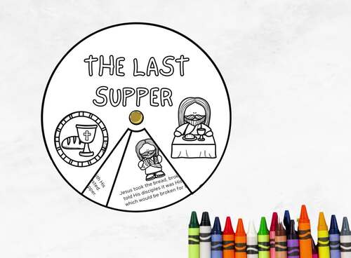 Last Supper Easter Bible Story Spinning Wheel Craft - Sunday School ...