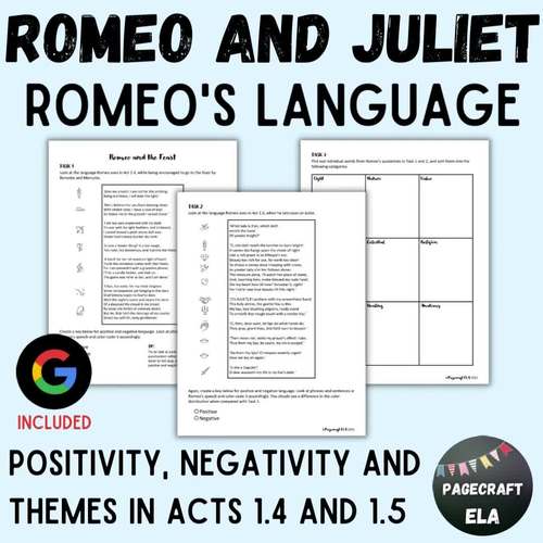 Romeo and Juliet Comparison of Romeo's Language in Act 1.4 and 1.5