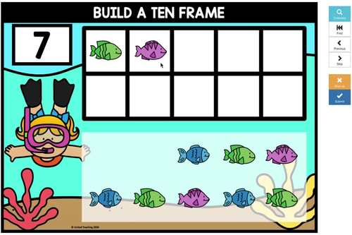 Build a Ten Frame 1-10 Boom Cards (Summer) by United Teaching | TpT