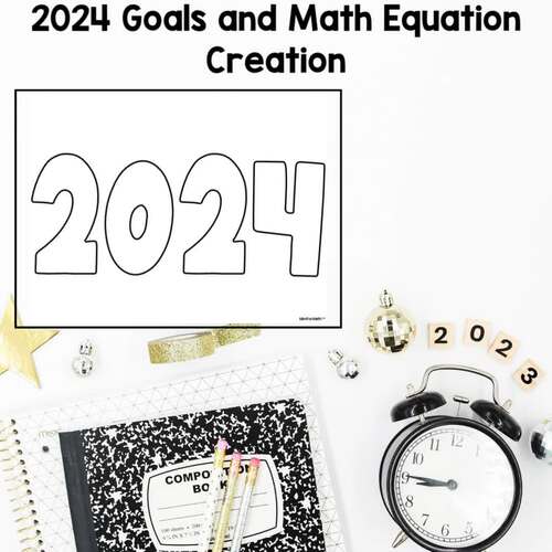 UPDATED FOR 2024 New Year Goals Math Equations Activity Critical ...