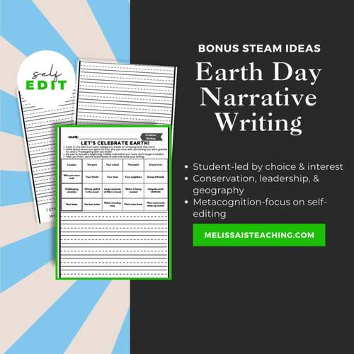 Earth Day Story Writing Activity Editing Sub Plan 2nd 3rd 4th 5th Grade