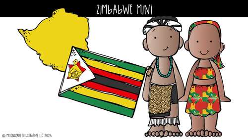 Zimbabwe Kidlettes clipart, Kid clip art, Around the world clip art Mini