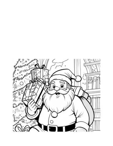 Magical Christmas Coloring Book :20 Pages Santa & Holiday Scenes