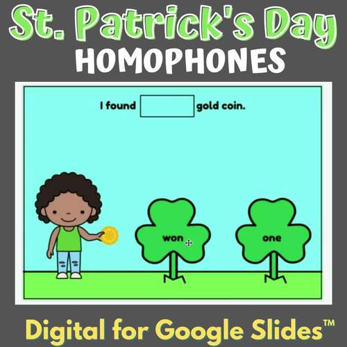 St. Patrick's Day Homophones Activity in Digital plus Matching Cards ...