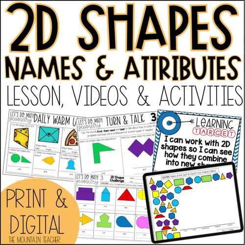 Making 2D Shapes Worksheets | Geometry Lesson Plans, Activity, Warm Up
