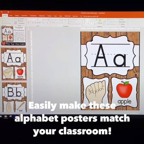 EDITABLE Farmhouse Wooden Shiplap Alphabet Posters {Manuscript} | TPT