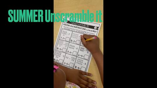 Unscramble it! {SUMMER} {Addition and Subtraction within 15} | TPT