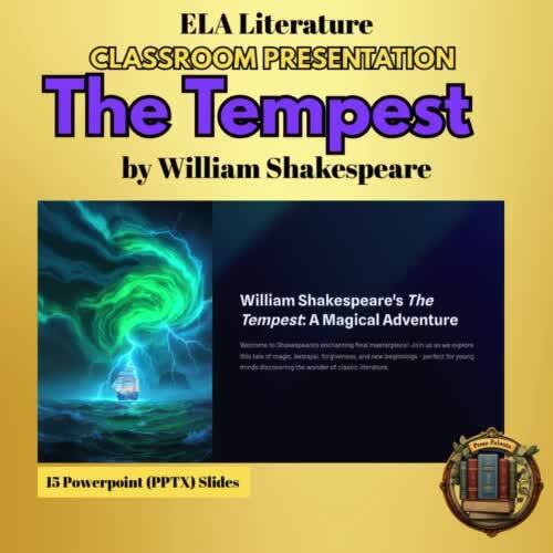 THE TEMPEST by William Shakespeare * ELA Literature Powerpoint PPTX ...