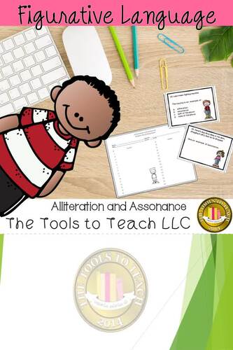 Alliteration and Assonance Figurative 30 Language Task Cards Grade 5 No ...