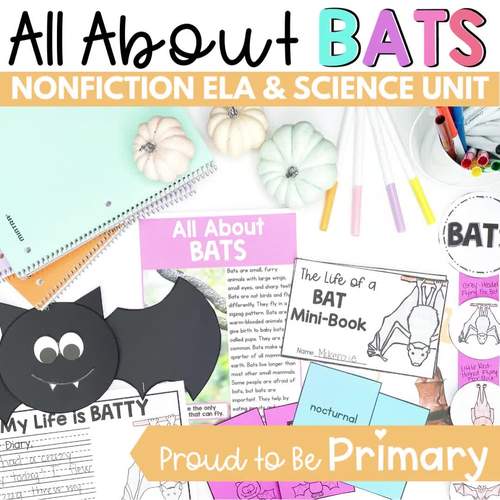 All About Bats Fall Unit - Bat Fact Life Cycle Activities Science ...
