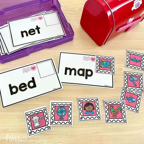 February Centers Math and Literacy Low Prep Kindergarten Centers