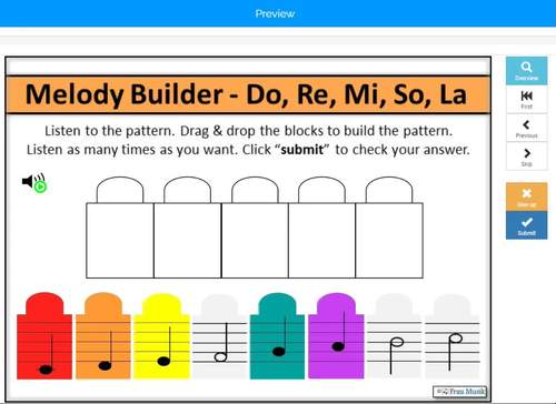 Melodic Dictation Ear Training Boom Cards Key of C - Do Re Mi So La