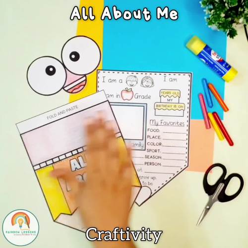 All About Me Craftivity | Back to School Craftivity First Grade ...