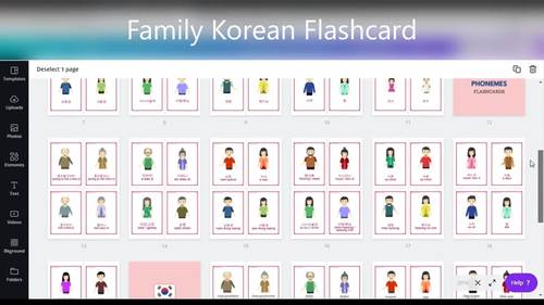 KOREAN FAMILY FLASH CARDS | FAMILY Korean Flashcards Family Members