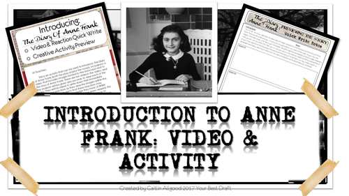 The Diary of Anne Frank Play Study Prereading Video | Images & Creative ...