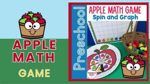 Preschool Math Activity - Apple Basket Spin and Graph by Preschool SOS