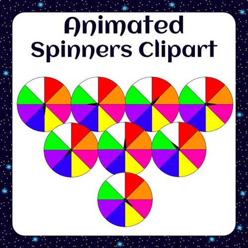 Animated GIF Customizable Spinners Clipart – 8 Colours | TpT