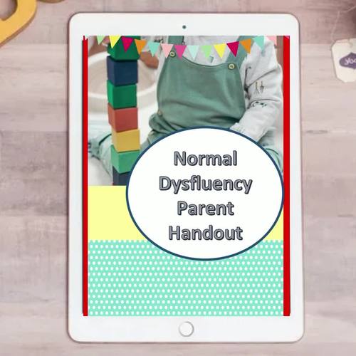 Normal Dysfluency (Non fluency) Parent Handout by Resolve Speech Therapy
