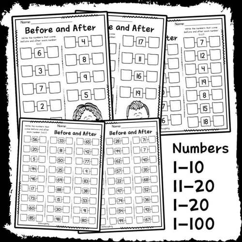 Before and After Numbers 1-100 by Stoophty | TPT