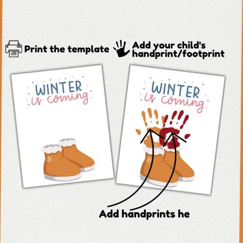 Winter Handprint Craft Template | Handprint Christmas Craft | Winter ...