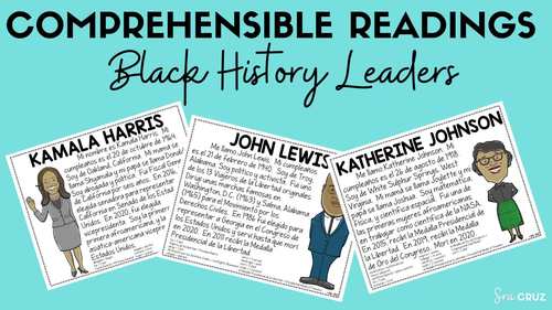 Spanish Reading Comprehension Activities Black History Month in Spanish
