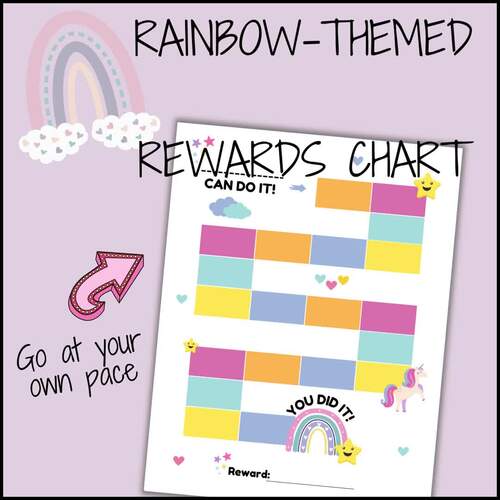 Kids Reward Chart Printable | Rainbow Unicorn Reward Sticker Chart ...