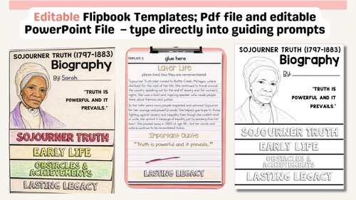 Sojourner Truth Biography Research Templates Black-Womens History Month ...