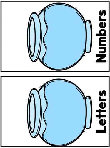 Carnival Letters or Numbers Fish Sorting Game for Preschool, PreK and ...