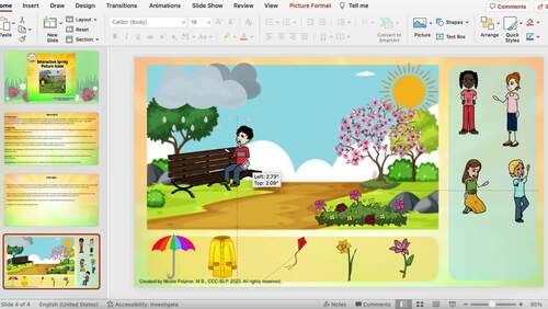 Interactive Spring Picture Scene, Powerpoint | TPT