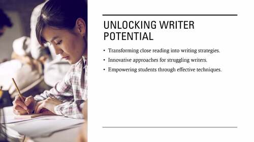 CLEAR Close Writing Guide for Teachers Scaffolded Writing Support ...