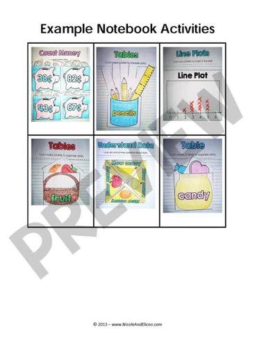 Measurement and Data Math Interactive Notebook by Nicole and Eliceo