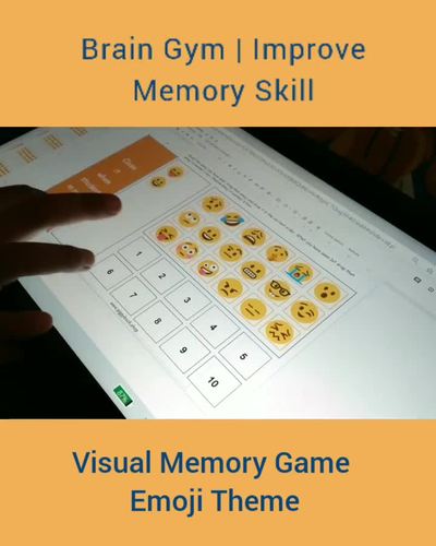 Brain Gym Visual Sequential Memory Game recalling picture Bundle ...