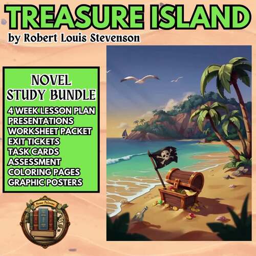 TREASURE ISLAND by Robert Louis Stevenson-Lesson Curriculum Novel Study ...