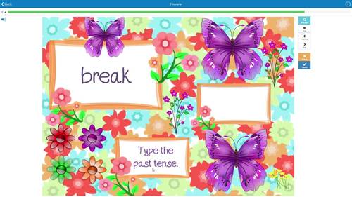 Spring Butterflies Irregular Past Tense Verbs Grammar Boom Cards™