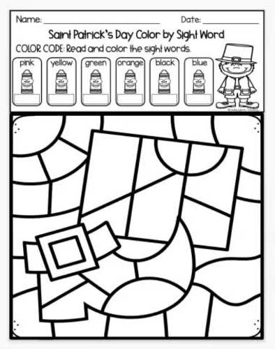 Saint Patrick's Day Editable Color By Code Activity by Suburban Teacher
