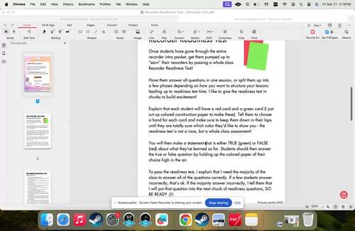 Recorder Unit - Recorder Readiness Test by Music Class Hacks | TPT