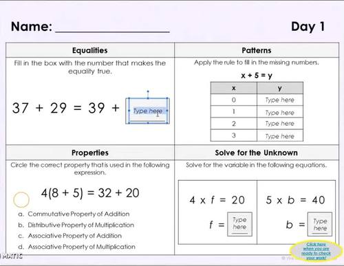 Digital Google Slides Daily Math Review 6 for Distance Learning | TpT