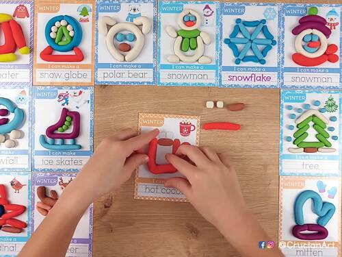 Winter Playdough Mats: Word Tracing & Fine Motor Printable Activity