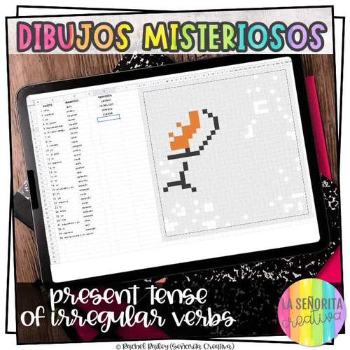 Present Irregular Verb Mystery Images | Use with Google Apps | el Presente