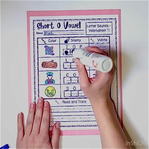 Short I CVC Word Printable Worksheets | Differentiated Phonics for K - 2nd