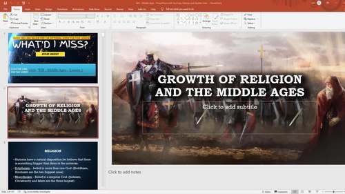 World History - Middle Ages - PowerPoint with YouTube, Kahoot and ...