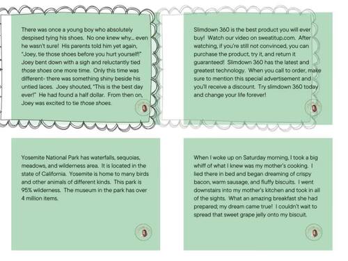 Author's Purpose Sort - Digital and Print Short Stories by Teaching Crafty