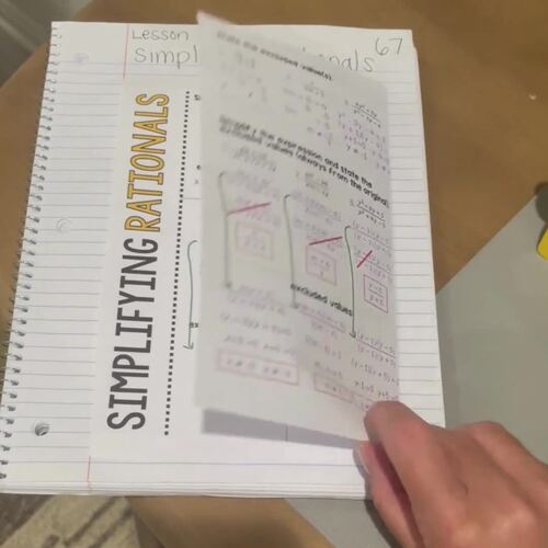 Algebra 1 - Multiplying and Dividing Rational Expressions Interactive ...