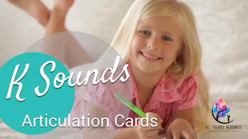 K Sounds - Articulation Cards with Visual Cues - Speech Therapy - All ...